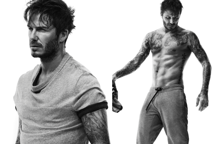 David Beckham tout en muscles pour H&M ~ Femmes Actives