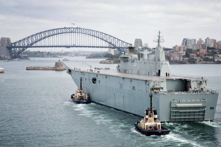 DEFENSE STUDIES: Canberra LHD Arrives in Sydney