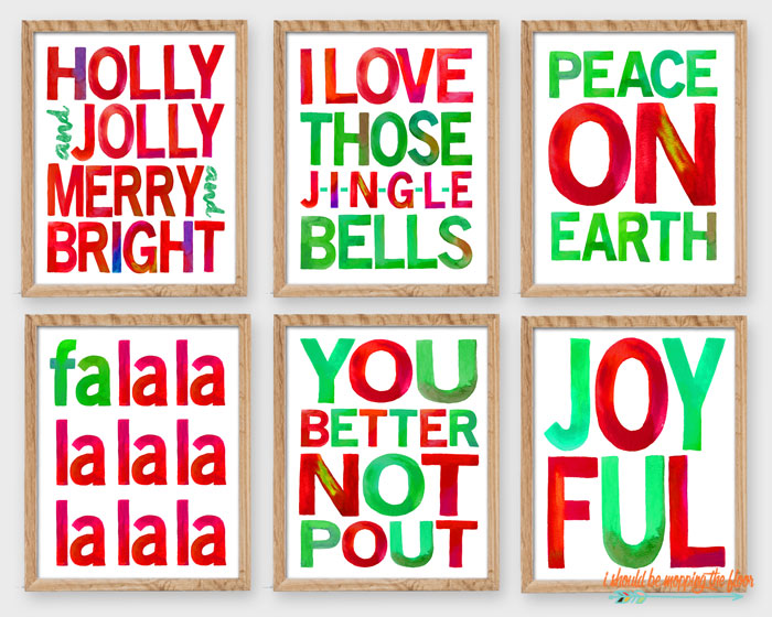 55 Festive Christmas Printables | i should be mopping the floor