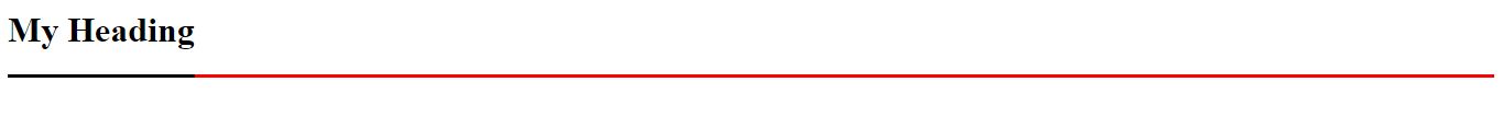 css - How to create different underline colour for my heading text in HTML? - Stack Overflow