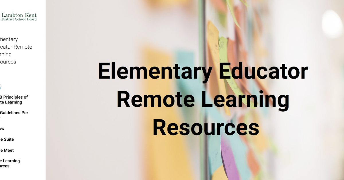 LKDSB Elementary Program Department: LKDSB Elementary Remote Learning
