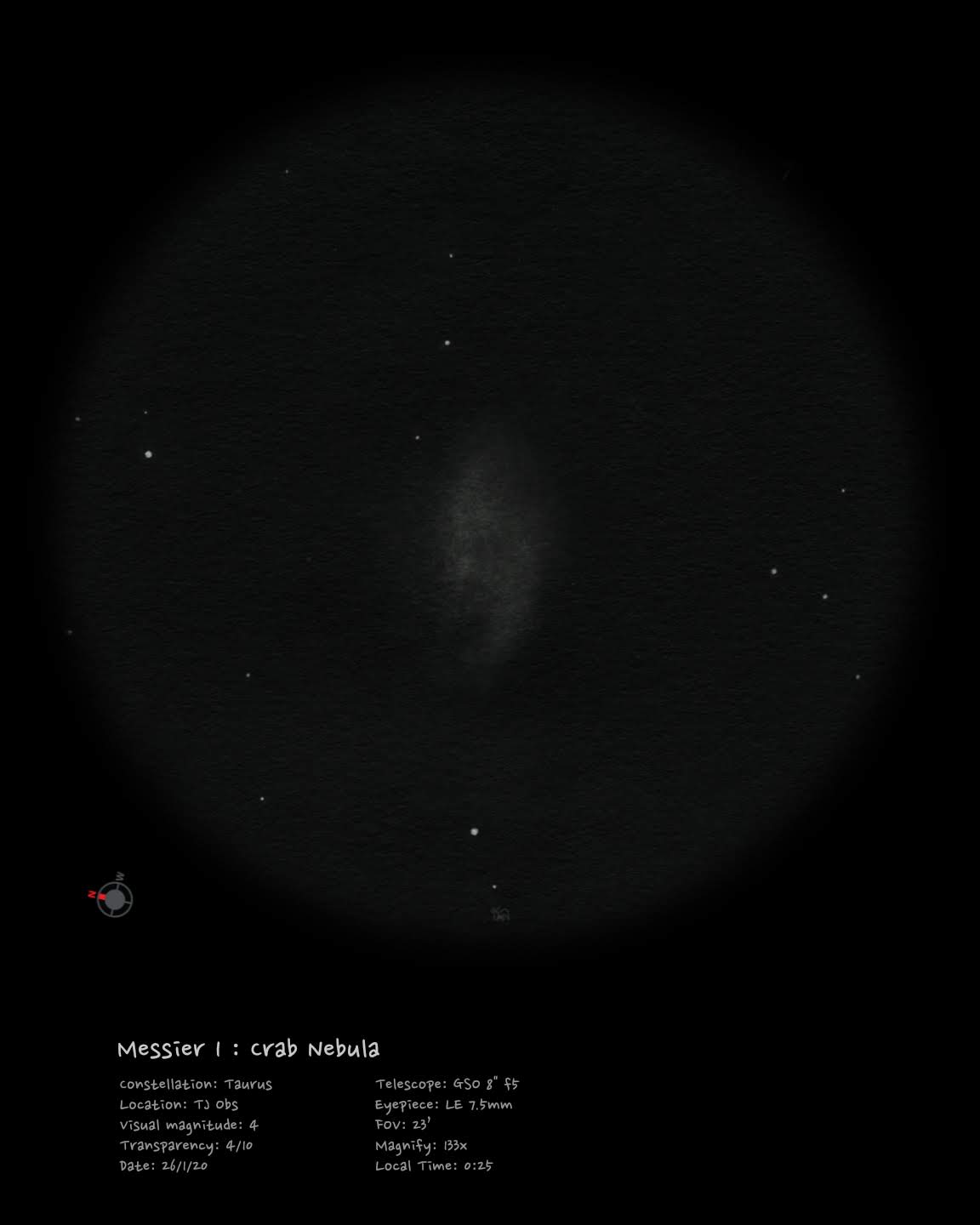 ThaiStargazers: Messier 1 : Crab Nebula
