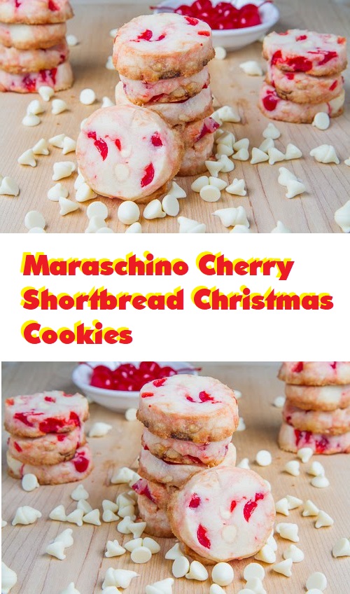 Maraschino Cherry Shortbread Christmas Cookies #Christmas #Cookies ...