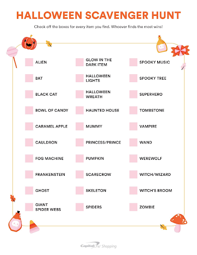 Spooky Scavenger Hunt Ideas for Halloween - with free printables ...