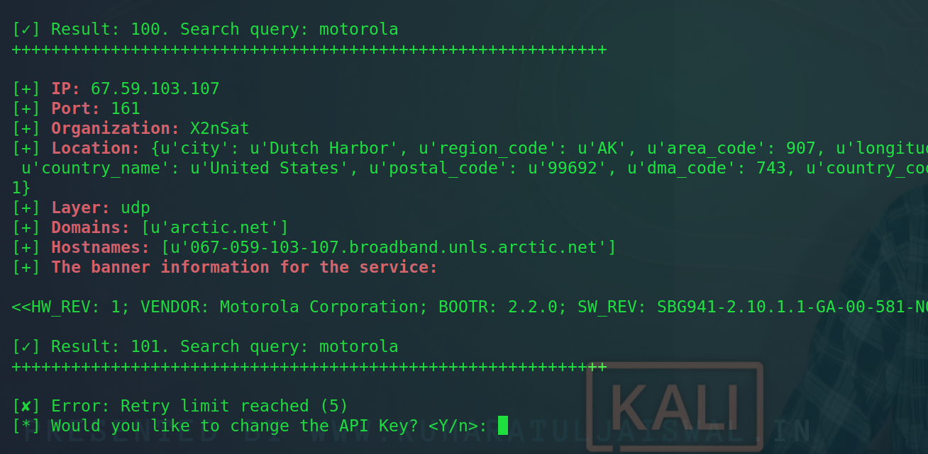 Shodan Eye Gathering information about connecting devices on the Internet