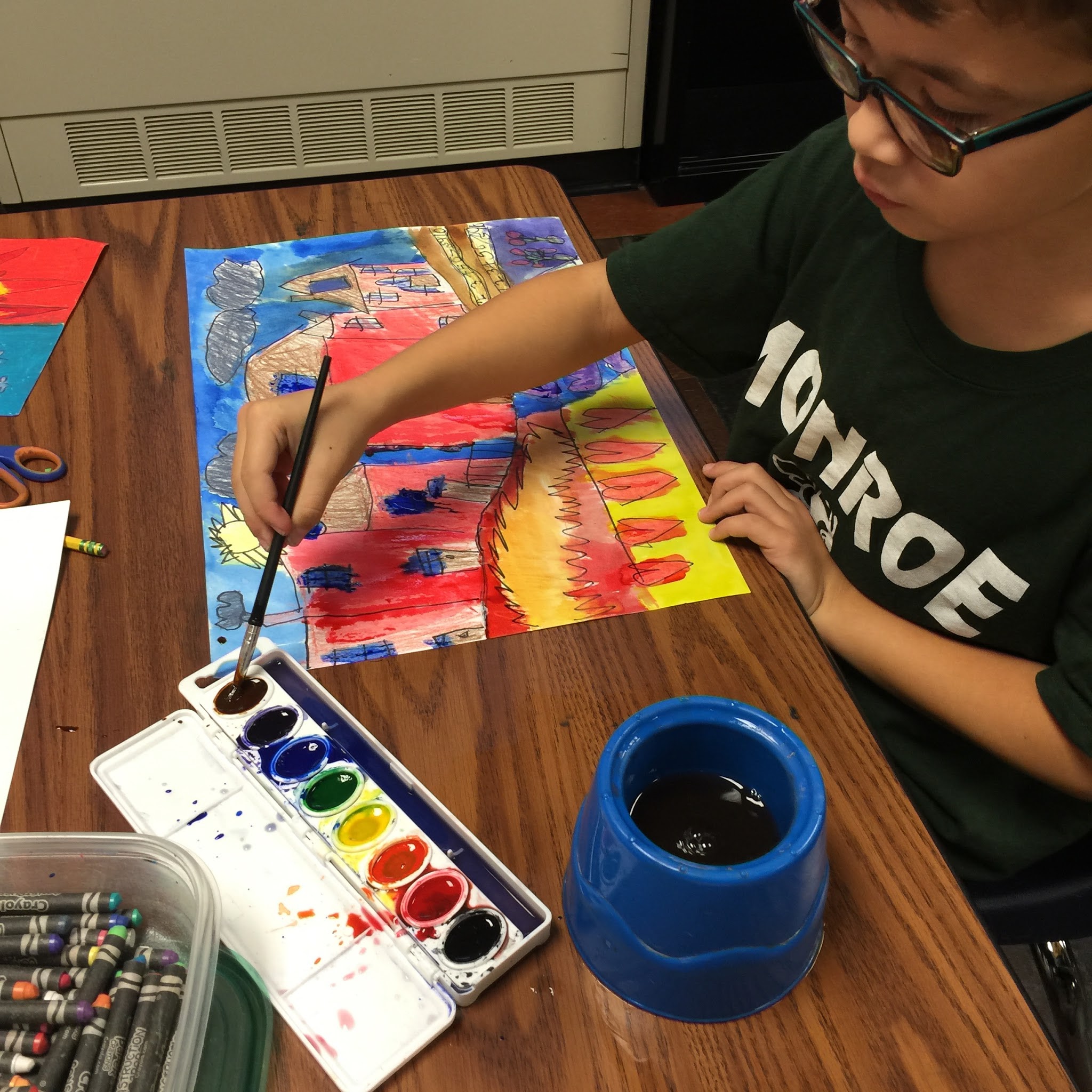 Mrs. Harris' art room: 1st grade Heather Galler folk art landscapes and ...