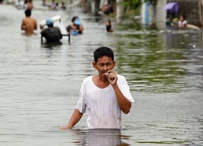 Storm surge leads to floods. (Typhoon GENER ~ International name ...