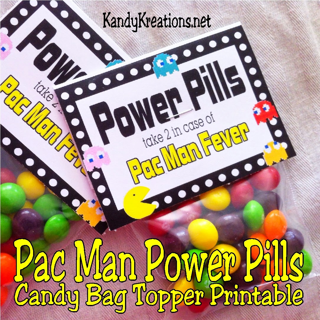 DIY Party Mom: Pac Man Power Pills Candy Bag Topper Printable