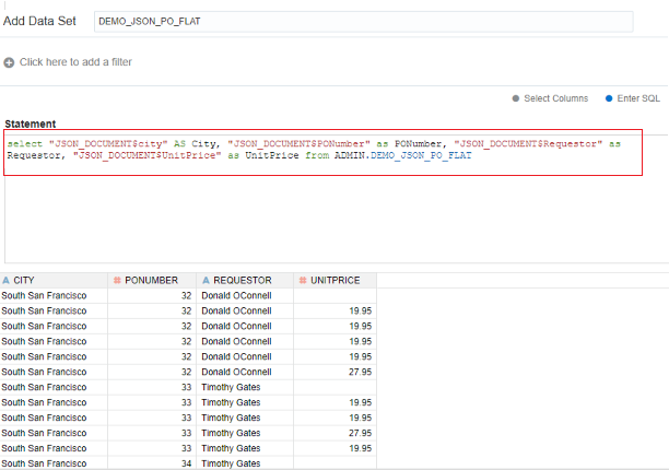 Oracle Underground BI & Dataviz: OAC querying JSON Data with AJD ...