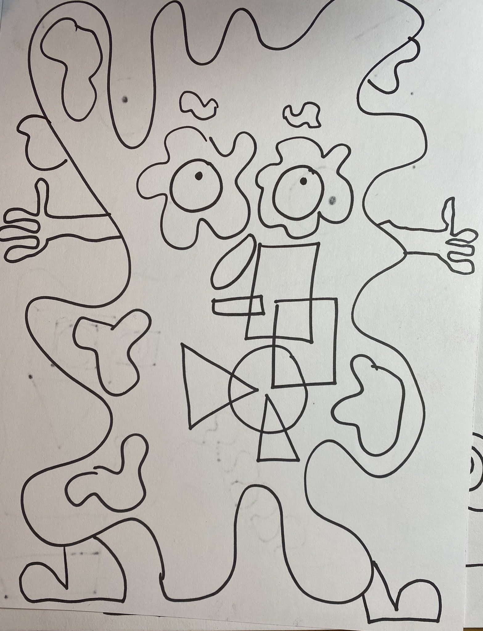 Art Room Blog: 1st Grade Organic and Geometric Monster...