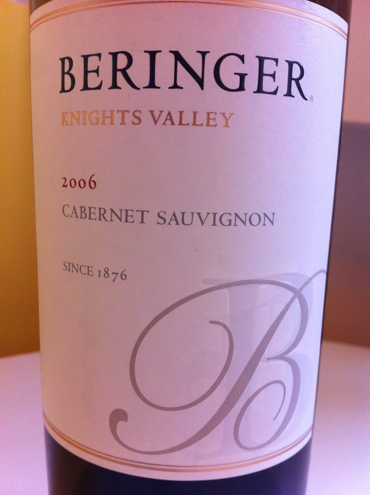 WINE IN SWEDEN: TN : Beringer Knights Valley Cabernet Sauvignon 2006 ...