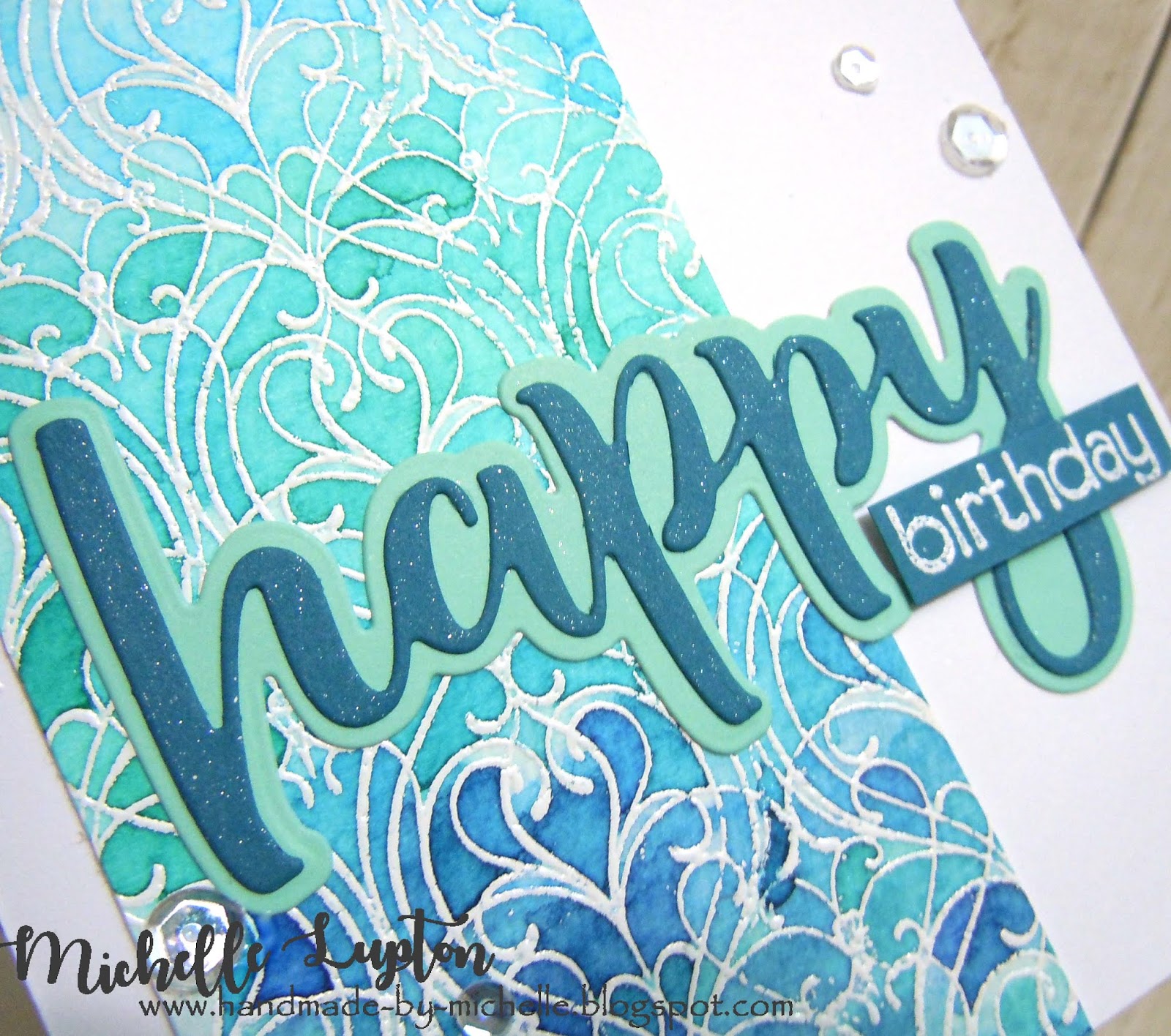 Handmade by Michelle: Elaborate teal birthday