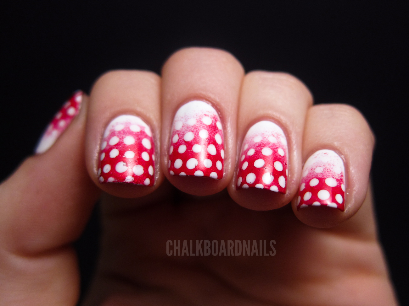 Festive gradient dots | Chalkboard Nails | Phoenix, Arizona Nail Artist