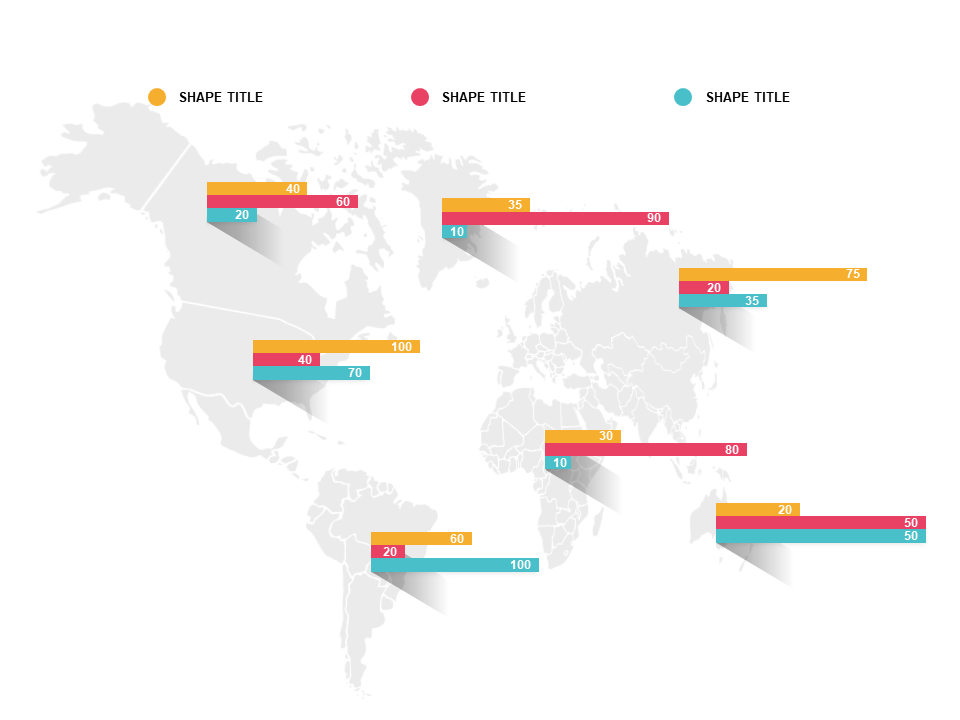 World Pop Up Graph PowerPoint Template - PowerPoint Free