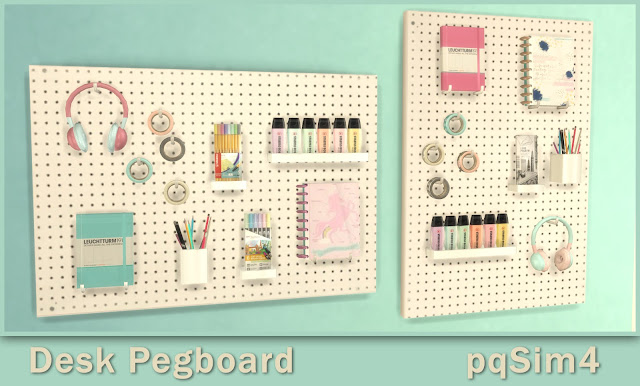Pegboard Desk. Sims 4 Custom Content.