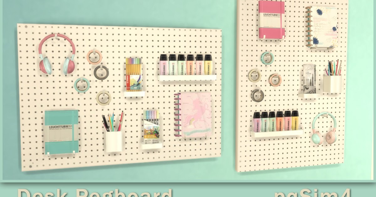 Pegboard Desk. Sims 4 Custom Content.