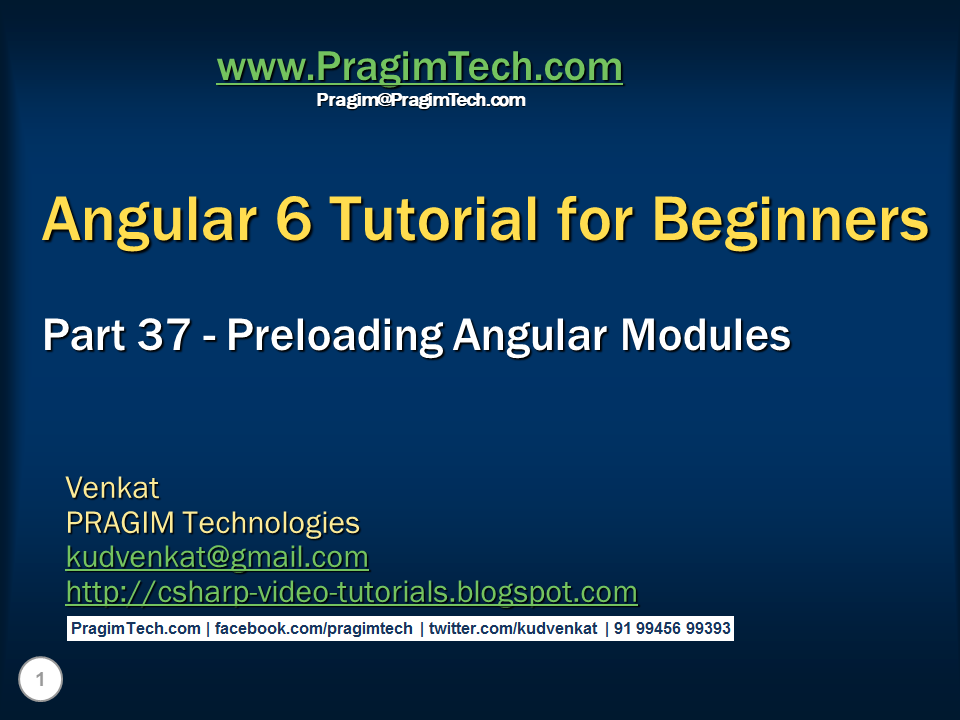 Sql Server Net And C Video Tutorial Preloading Angular Modules Slides