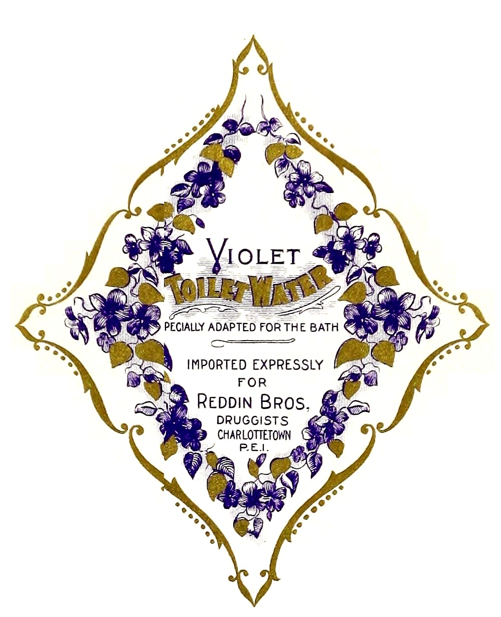 bumble button: Antique gold and violets perfume labels. Postcard ...