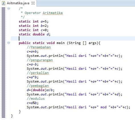 Operator Aritmatika pada Java | Asprak Blog