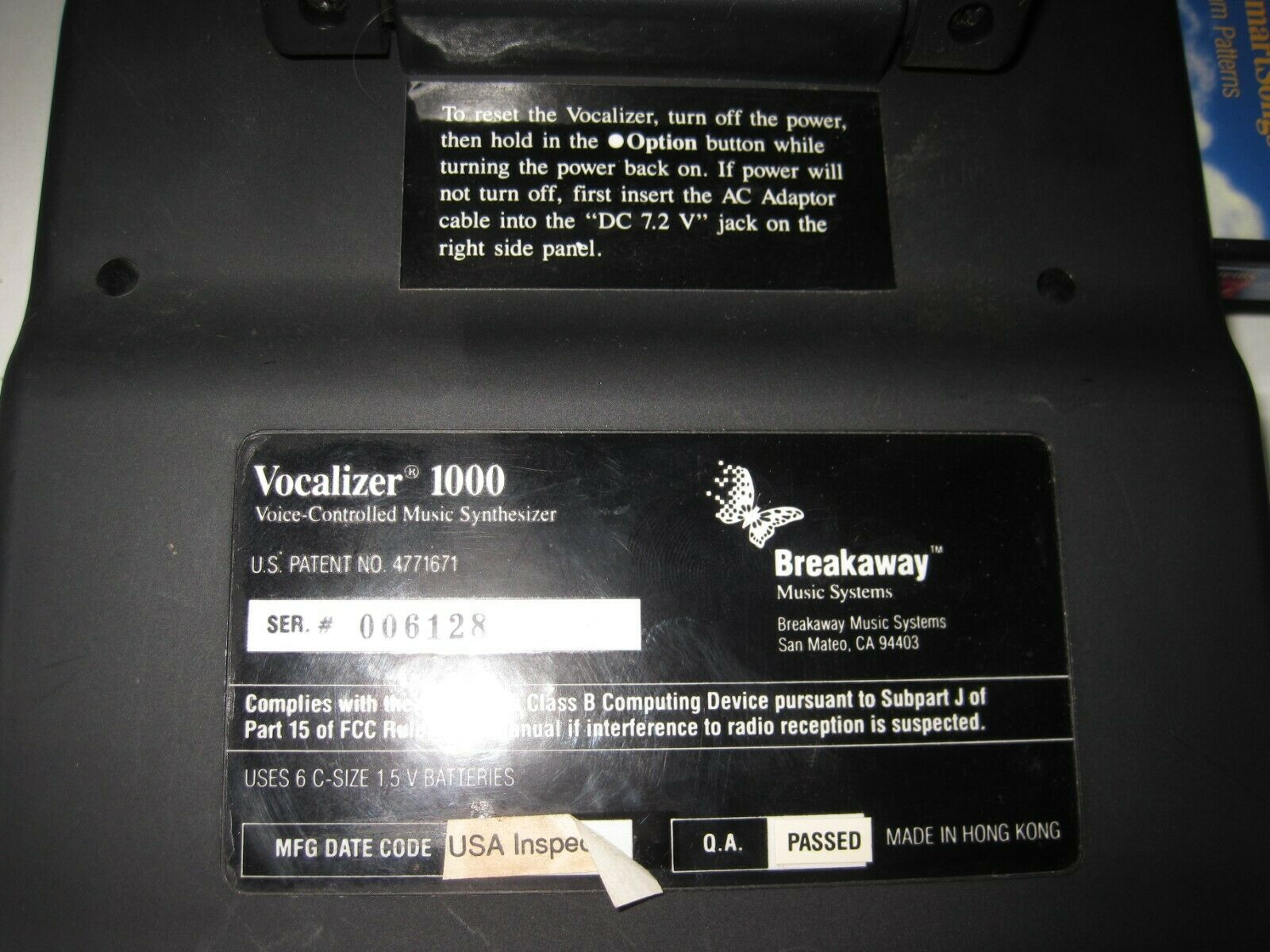 MATRIXSYNTH: Breakaway Vocalizer 1000 Voice Controlled Music ...