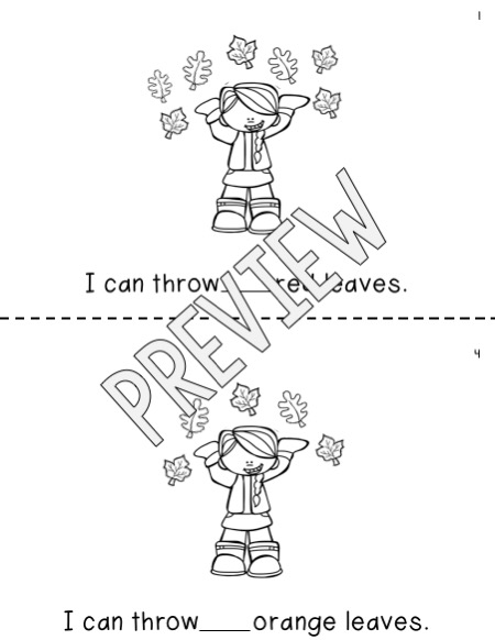 Emily Jane Creates: THANKSGIVING AND FALL EMERGENT READERS