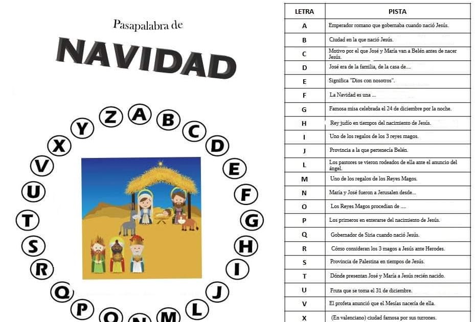 DE AQUÍ Y DE ALLÁ: Pasapalabra Navidad