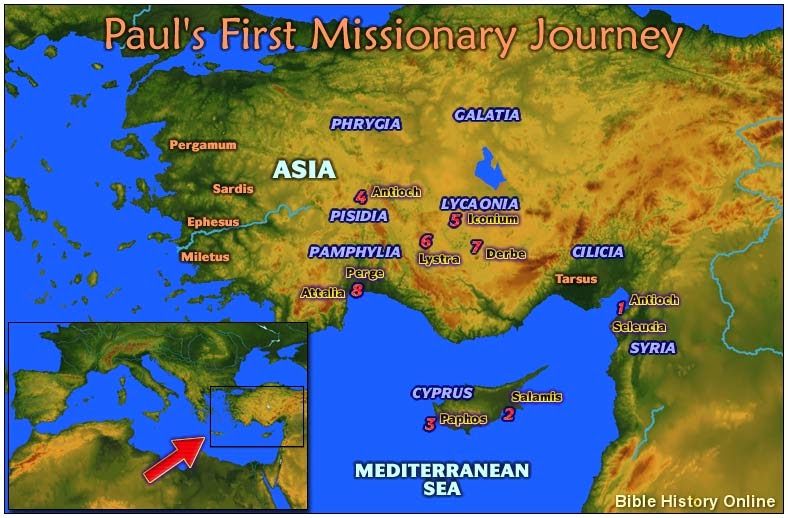 VitalPastor: Acts Resources: Paul's First Journey through Asia Minor
