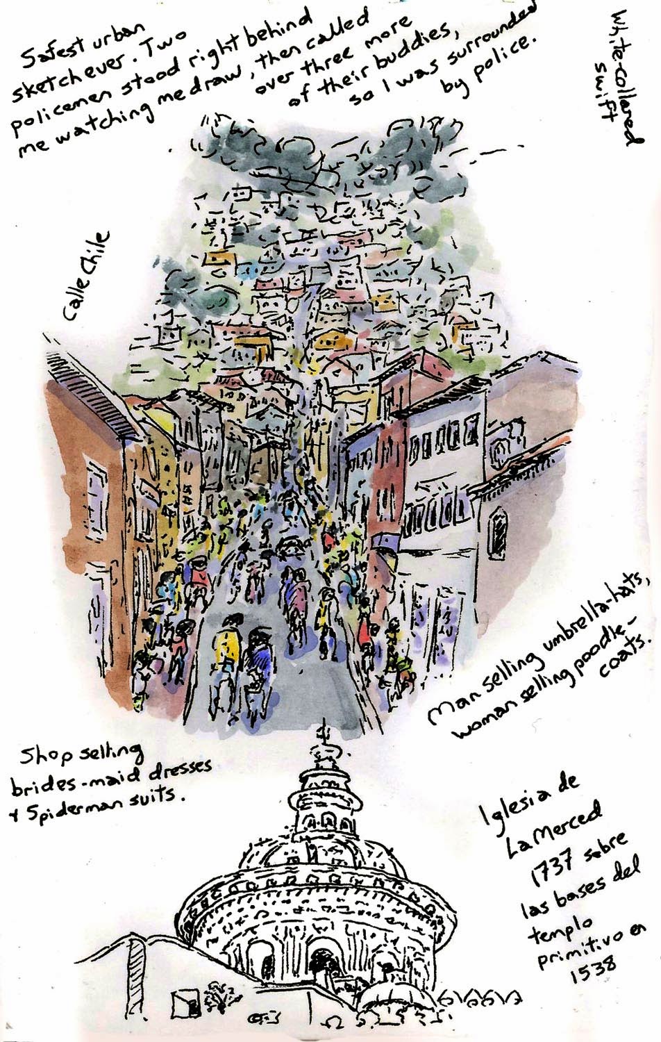 Dave Huggard Drawings: Ecuador - Quito I