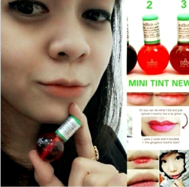 GEA BEAUTY: LIP TINT ODBO GLOSSY PEWARNA BIBIR TIDAK MENOR WARNA NATURAL RAHASIA ARTIS KOREA ...