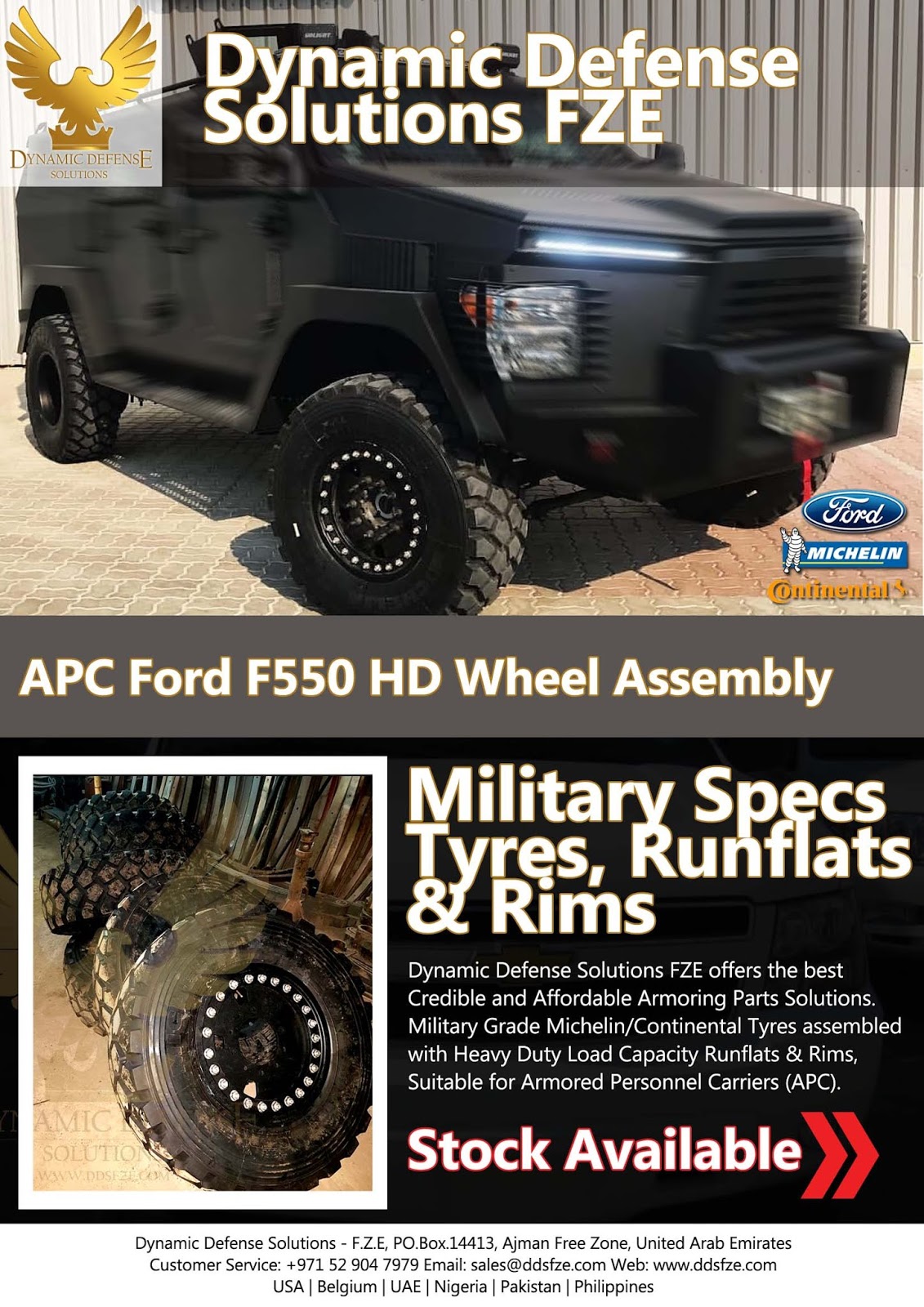 Armored Cars APC Wheel Assemblies Tyres