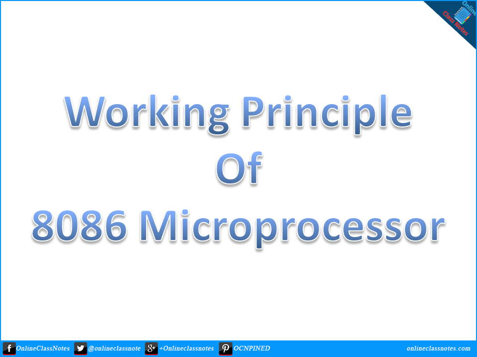 Describe the Working Principles of Intel 8086 microprocessor ...