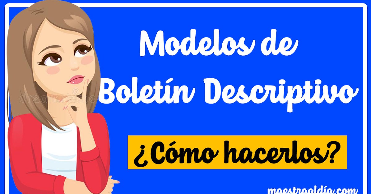 Modelos de Boletines Descriptivo 2023