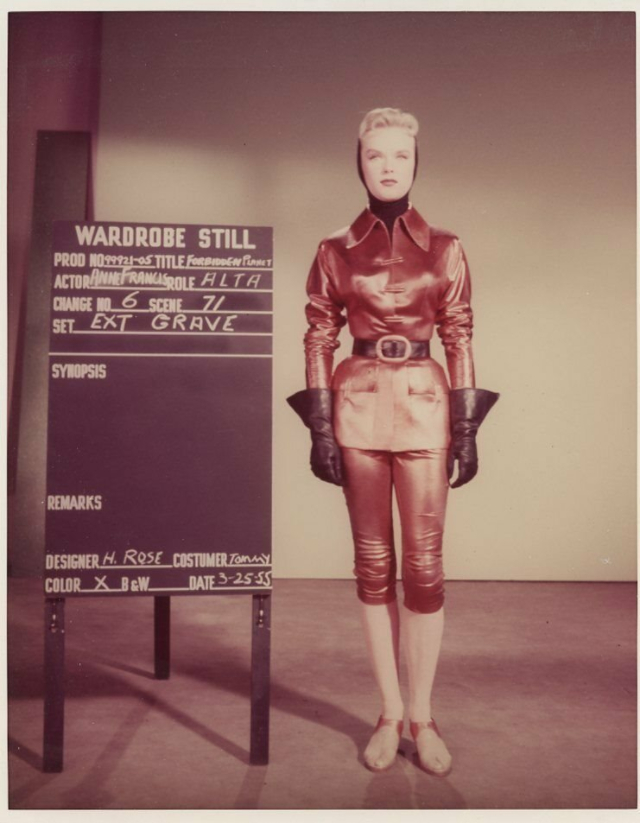 Wardrobe Stills of Anne Francis in ‘Forbidden Planet’ (1956) ~ Vintage ...