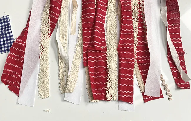 Red, White and Blue Rag Flag