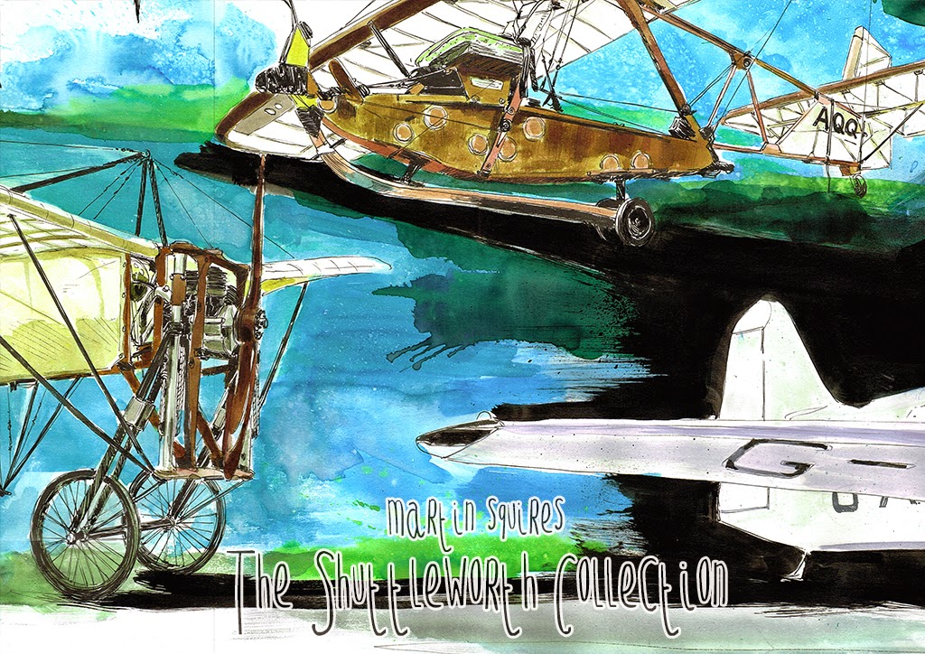 Martin Squires Automotive Illustration: Shuttleworth Collection Visit 2014