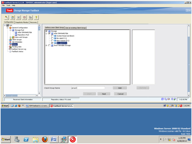 Taking Backup Through Tsm Fastback Client On Windows Storage And Backup Tutorials