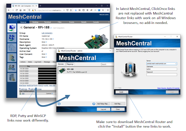 MeshCentral - Desktop Sharing and MeshCentral Router Improvements