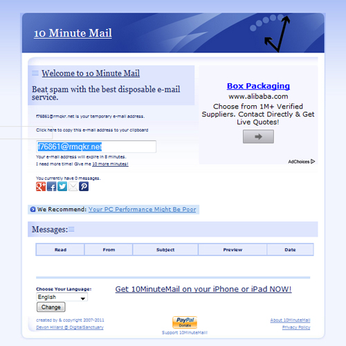 10 Minutes Mail (Free) - Myanmar Online User Club Website Collection