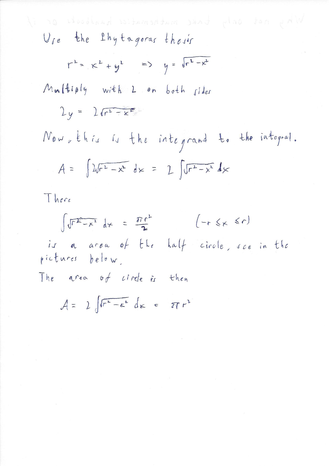 Science and math: How do the integral calculation to get the area of a ...