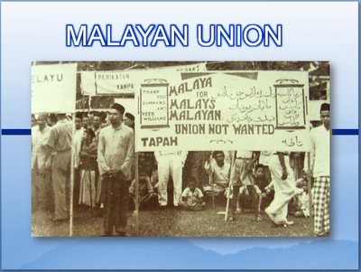Laa..Pengajian Malaysia,: Malayan Union
