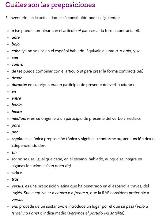 EL BLOG DE LOS SEXTOS: LAS NUEVAS PREPOSICIONES DEL ESPAÑOL.