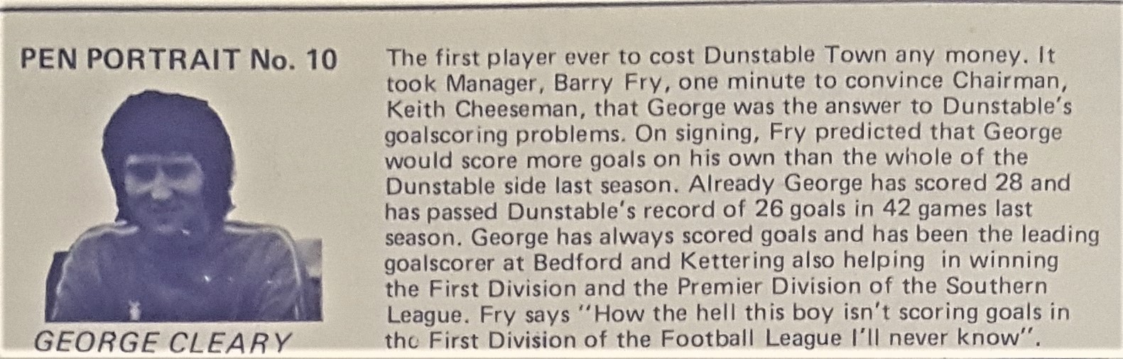 The Cold End: CLASSIC FOOTBALL PROGRAMMES - DUNSTABLE TOWN