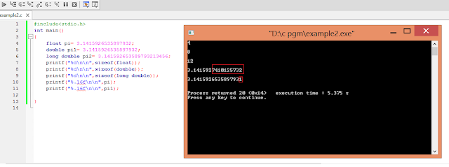 Fundamental data type in C.