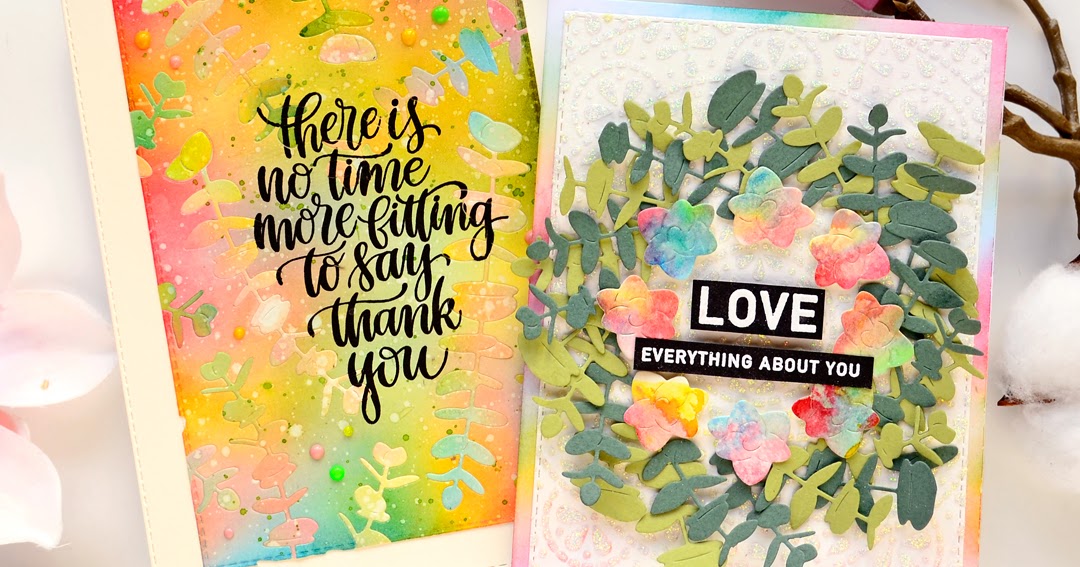 Two cards using Claina Palmer's Blooming 'ansome Gladioli & Eucalyptus ...