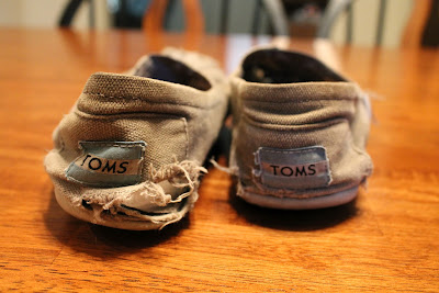 Watercolor Problems.: Destructed TOMS Shoes