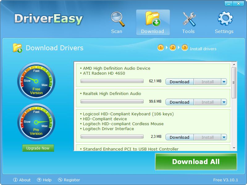 Baixando drivers para o Windows