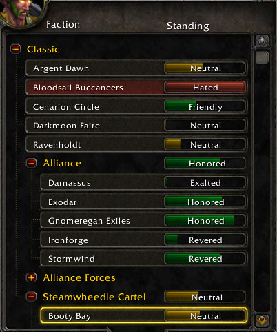 Niveis de reputação - Wow Iniciantes - WoW Help