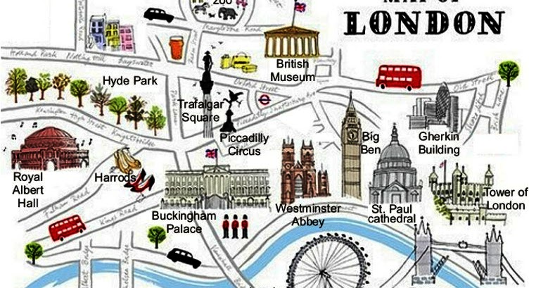 English is FUNtastic: London - Look at the map and label the pictures.