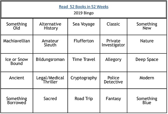 Read 52 Books in 52 Weeks: 2019 52 Books Bingo Read 52 Books in 52 Weeks: 2019 52 Books Bingo