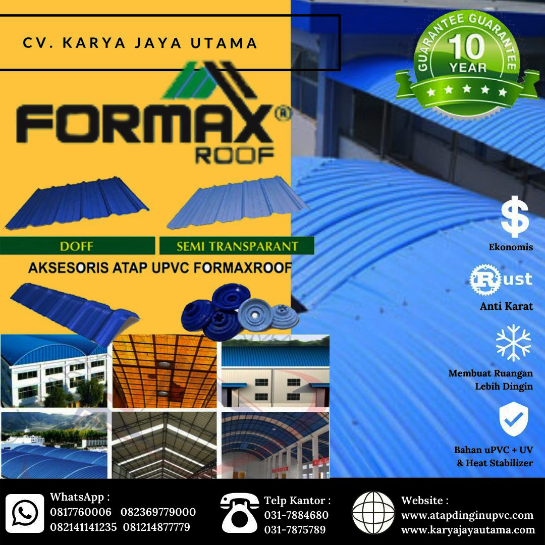 ATAP FORMAX | ATAP UPVC: ATAP FORMAX | ATAP DINGIN | ATAP MURAH BERKWALITAS